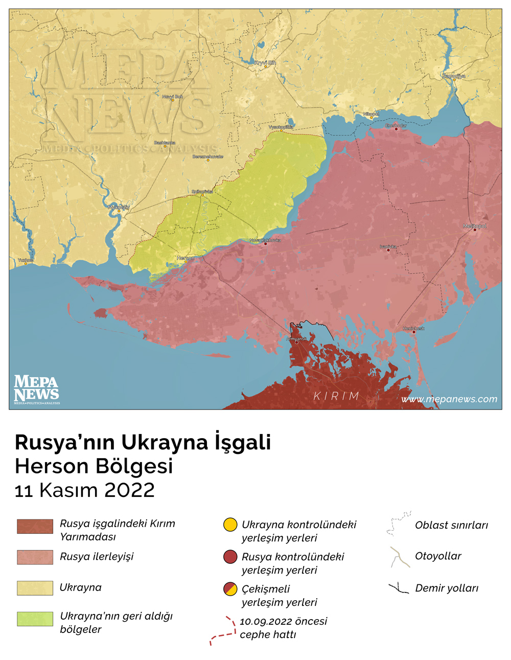 Harita | Güney Ukrayna'da son durum